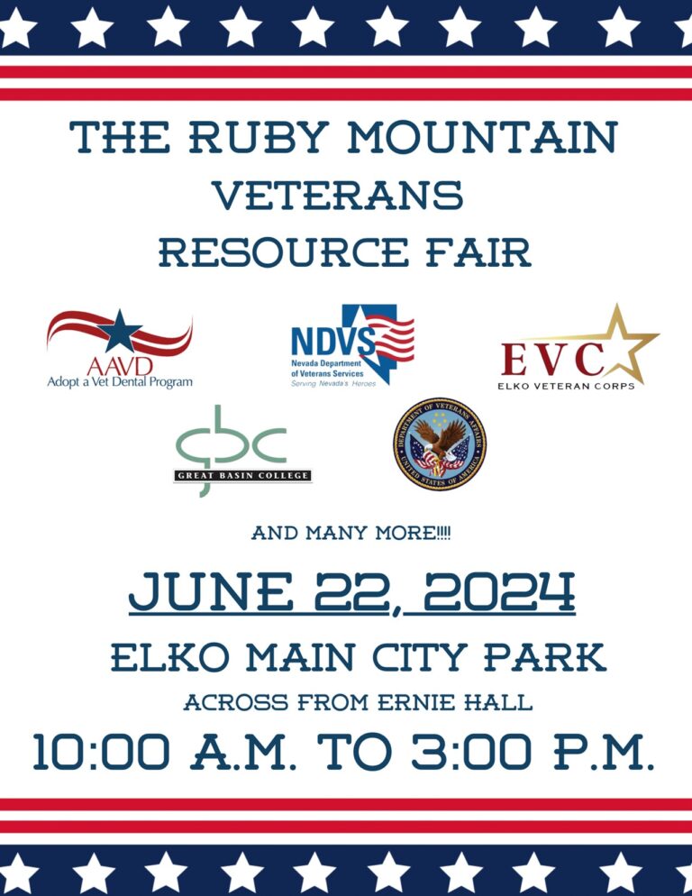Ruby Mountain Veterans Resource Fair Elko - Nevada Department of Veterans Services